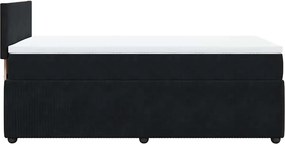 Box spring postel s matrací černá 100x200 cm samet 3289958