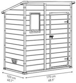 ROJAPLAST Zahradní domek - MANOR PENT 6x4