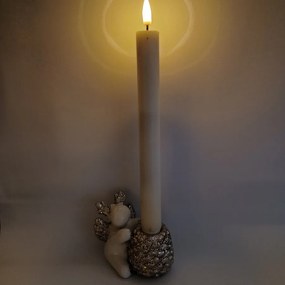Vánoční svícen na stůl keramický 9,5 × 9 × 8 cm, průměr na svíčku 2 cm