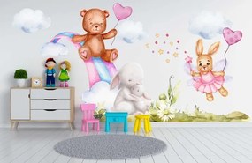 Nálepka na zeď pro děti začarovaná země 80 x 160 cm