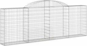 Klenuté gabionové koše 8 ks 300x30x100/120cm pozinkované železo 3146527