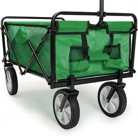 Plážový skládací vozík zelený