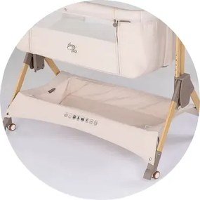 CHIPOLINO Postýlka SleepNFold 2v1 Platinum / Přístavná k posteli / 6 v
