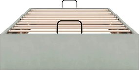 Osmanský rám postele bez matrace světle šedá 90x200 cm samet 3310937