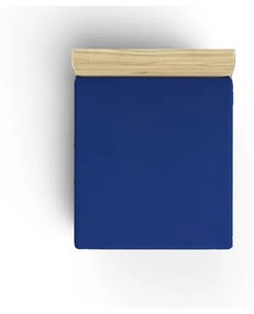 Modré napínací bavlněné prostěradlo 160x200 cm - Mijolnir