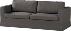 Potah na pohovku IKEA  Karlstad 3-místná, nerozkládací, dlouhý barva šedá látka pletený vzor