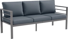 Outsunny Zahradní pohovka pro 3 osoby, venkovní pohovka z hliníku se sedacími a zádovými polštáři - 185D x 66Š x 64V cm | Aosom