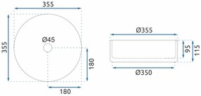 Skleněné umyvadlo na desku REA CRISTAL transparent