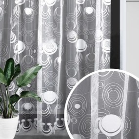 Ervi vitrážová žakárová záclona bílá 7463 výška 90 cm, metráž