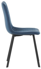Židle jídelní GIORGIA modrý samet