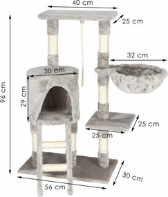 Škrabadlo pro kočky - Domeček se schody 5 pater 96 cm SPRINGOS PA1039