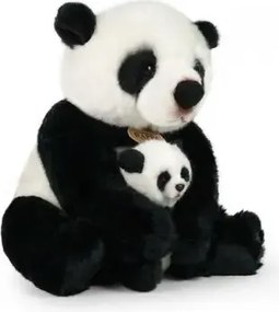 RAPPA Plyšová panda s mládětem 27 cm / ECO-FRIENDLY / od 0 měsíců