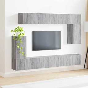Sestava TV skříněk 5 ks Šedá Sonoma Kompozitní dřevo 3409093