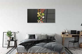 akrylový obraz Citrón avokádo mrkev 125x50 cm