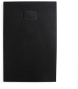 Cerano Gusto, obdélníková sprchová vanička 160x80x3 cm z minerálního kompozitu, černá matná, CER-CER-414716