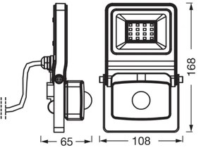 Osram - LED Reflektor se senzorem ENDURA LED/10W/230V 4000K IP44