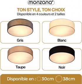 Stropní svítidlo černý textil Ø38cm