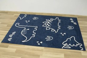 Dětský koberec Emily Kids 5859A Dinosauři modrý