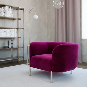 Atelier del Sofa 1-místná pohovka - křeslo Macaroon - Fuchsia, Fuchsia