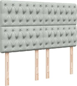 Box spring postel s matrací světle šedá 160x200 cm samet 3292388
