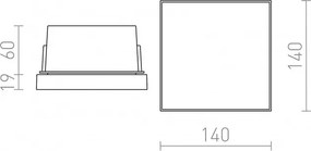 RED R12531 DEJAVU SQ 14 zápustná černá 230V LED 6W IP65 3000K - RED - DESIGN RENDL