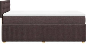 Box spring postel s matrací tmavě hnědá 90x200 cm textil 3287356