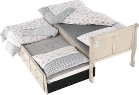 Postel s přistýlkou, 90x200, antická bílá, ANTIKO Kondela 0000258490