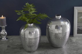 Stolní váza 2 ks SINIS Dekorhome Stříbrná