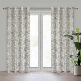 ZATEMŇOVACÍ ZÁVĚS NA KROUŽCÍCH MIRA 140X250 CM VZOROVANÁ