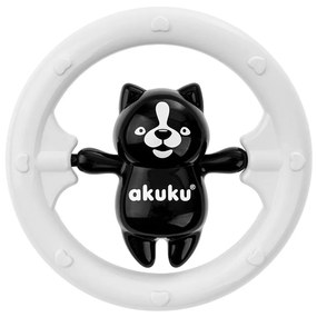 Chrastítko Akuku medvídek černobílý Barva: Bílá