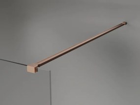Mexen Lunar sprchová stěna Walk-in pravá 80 x 200 cm, transparentní 8 mm, kartáčovaná měď - 830-080-000-65-00-P