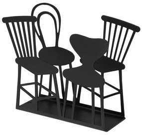 Držák na ubrousky Chairs black 11x14x4, Bengt &amp; Lotta Švédsko Černá