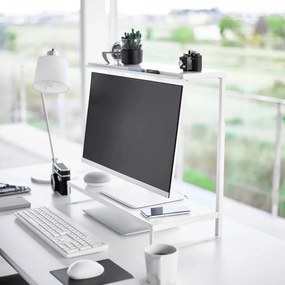 Bílý kovový stojan na monitor Tower – YAMAZAKI