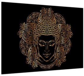Obraz zlatého Buddhy (70x50 cm)