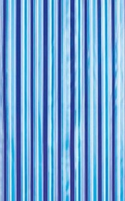 Aqualine Aqualine, Sprchový závěs 180x180cm, vinyl, modrá, pruhy, ZV011