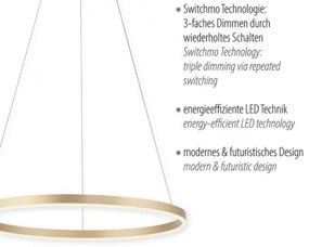Leuchten Direkt 15394-60 - LED Stmívatelný lustr na lanku RITUS LED/30W/230V