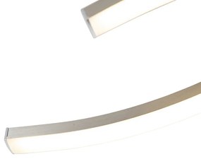 Designové hranaté stropní svítidlo z oceli včetně LED - Onda