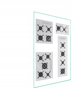 Skleněná Krájecí Deska 35x52 Kuchyň Tvrzené Sklo Kuchyně 7v1