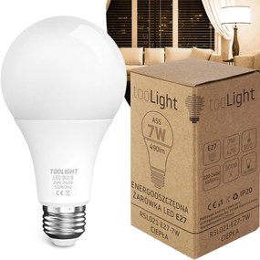 Toolight, LED žárovka E27, 7W, 490lm, 3000K teplá, RSL021, OSW-20006