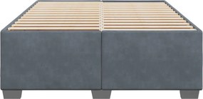 Rám postele bez matrace tmavě šedý 160 x 200 cm samet 3284644