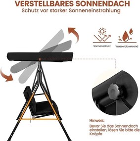 Zahradní houpačka Yaheetech – černá (257391933525)