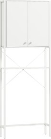 HOMCOM koupelnový nadstavec pro WC a pračku se skříňkou a otevřenými policemi, 64 x 20 x 180 cm, bílý