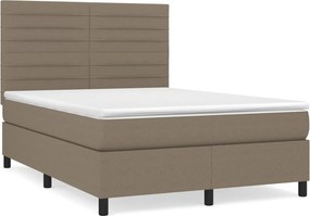 Box spring postel s matrací taupe 140x200 cm textil 3141861