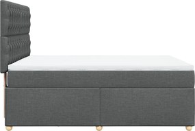 Box spring postel s matrací tmavě šedá 160x200 cm textil 3291339