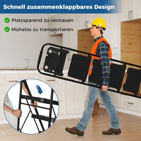 Costway 4 Žebřík s přihrádkou na nářadí a protiskluzovými pedály. Skládací
