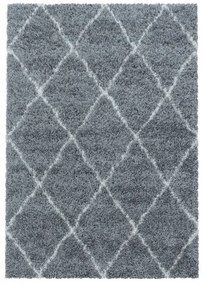 Vopi | Kusový koberec Alvor shaggy 3401 grey - Kruh průměr 160 cm