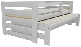 Vomaks Dětská postel s výsuvnou přistýlkou DPV 007 80 x 190 cm bezbarvý lak