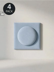 Sinsay - Čalouněné nástěnné panely ve tvaru kostek 4 pack - modrá