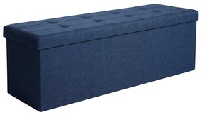 Taburetka 120 L, lavice s úložným prostorem, nosnost 300 kg, tmavě modrá | SONGMICS