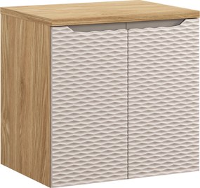 Comad Koupelnová skříňka pod deskové umyvadlo Ocean Beige 60 béžová/dub olejovaný